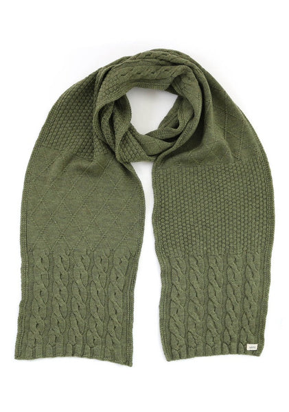 Uimi Frida Textured Patchwork Scarf in Merino Wool Fern – Ivy & Grace